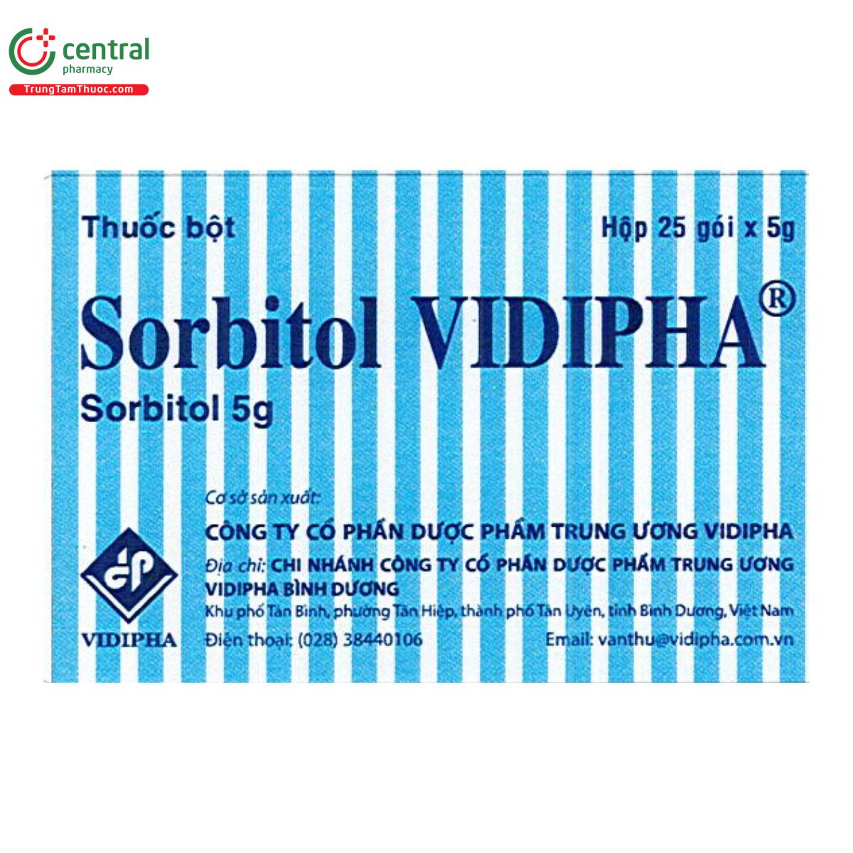Thuốc Sorbitol VIDIPHA 5g điều trị táo bón không thường xuyên và khó tiêu