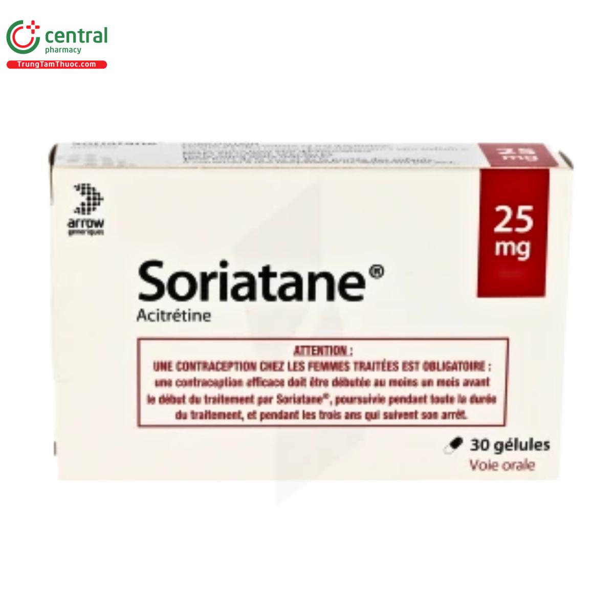 Thuốc Soriatane 25mg điều trị bệnh vảy nến (Hộp 3 vỉ x 10 viên)