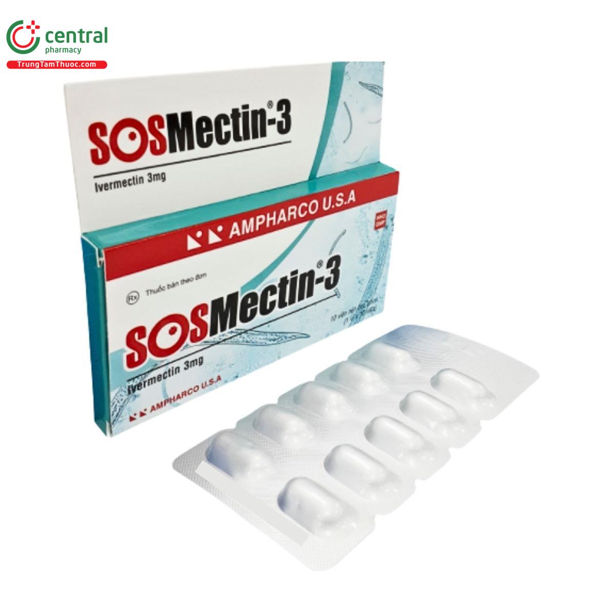 Thuốc Sos Mectin-3 điều trị bệnh giun chỉ do Onchocerca volvulus