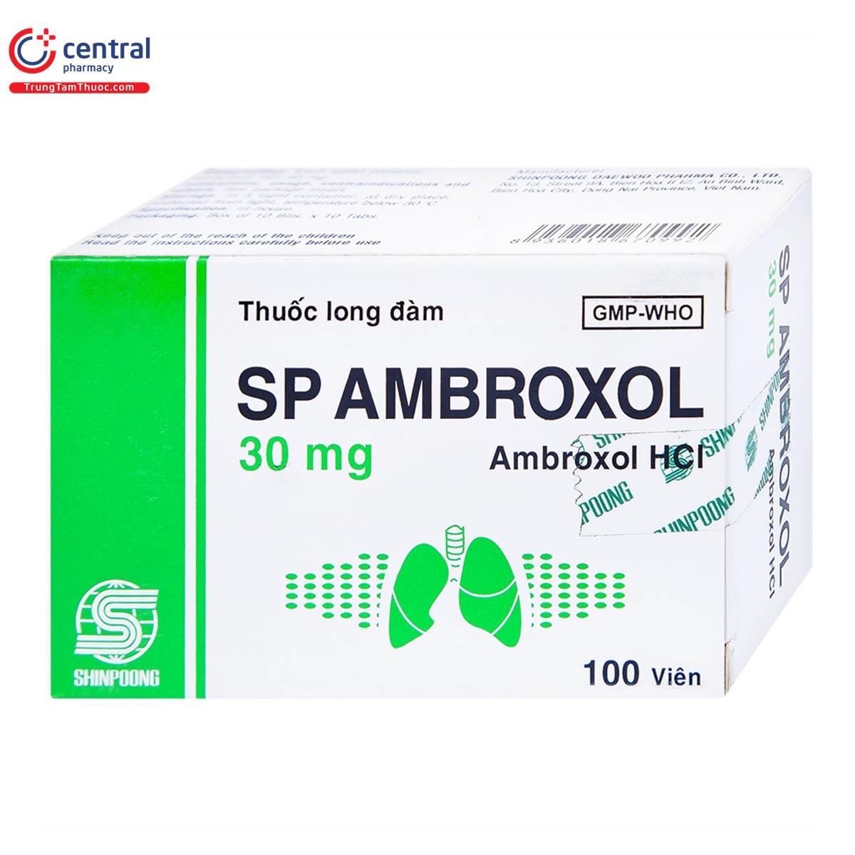 Thuốc SP Ambroxol 30mg giảm tình trạng ho có đờm ở trẻ và người lớn