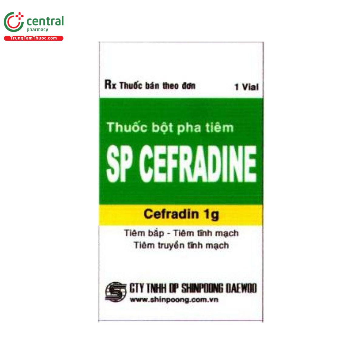 Thuốc SP Cefradine 1g - điều trị nhiễm khuẩn hô hấp, tiết niệu, da