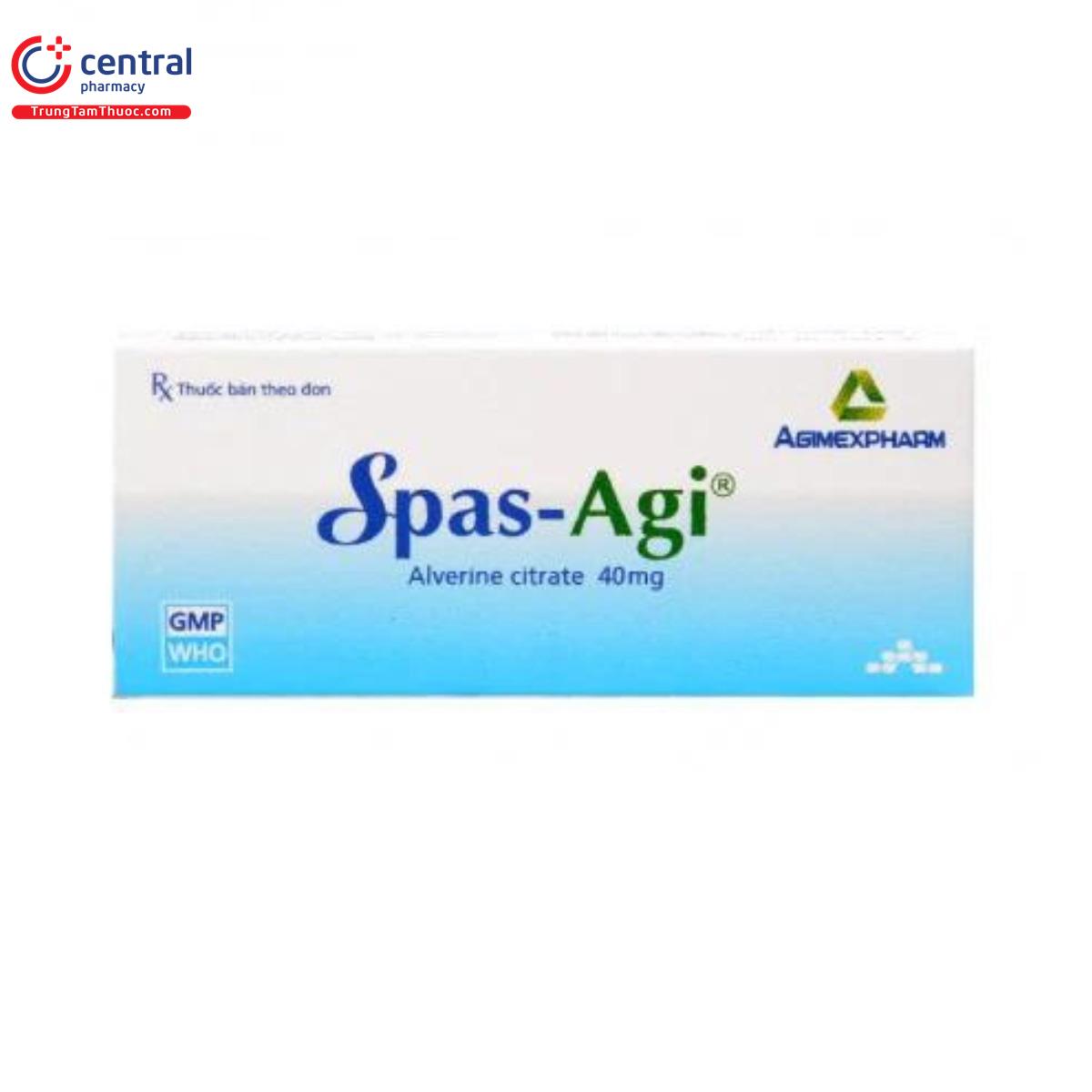 Thuốc Spas-Agi 40mg - Thuốc chống đau do co thắt cơ trơn đường tiêu hóa ...
