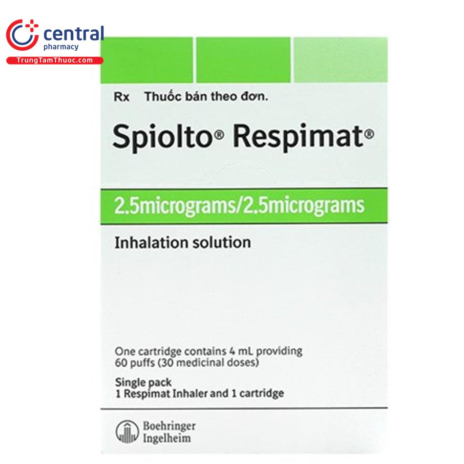 Thuốc xịt khí dung Spiolto Respimat: điều trị giãn phế quản hiệu quả