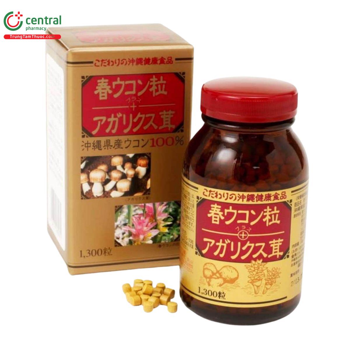 Spring Turmeric Tablet + Agaricus tăng cường sức khỏe, phòng ngừa ung thư