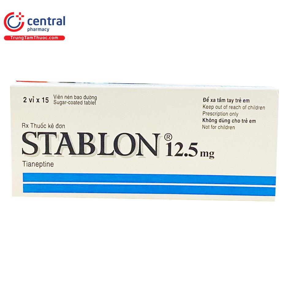 Thuốc Stablon (Tianeptine sodium 12,5mg): tác dụng, chỉ định, giá bán