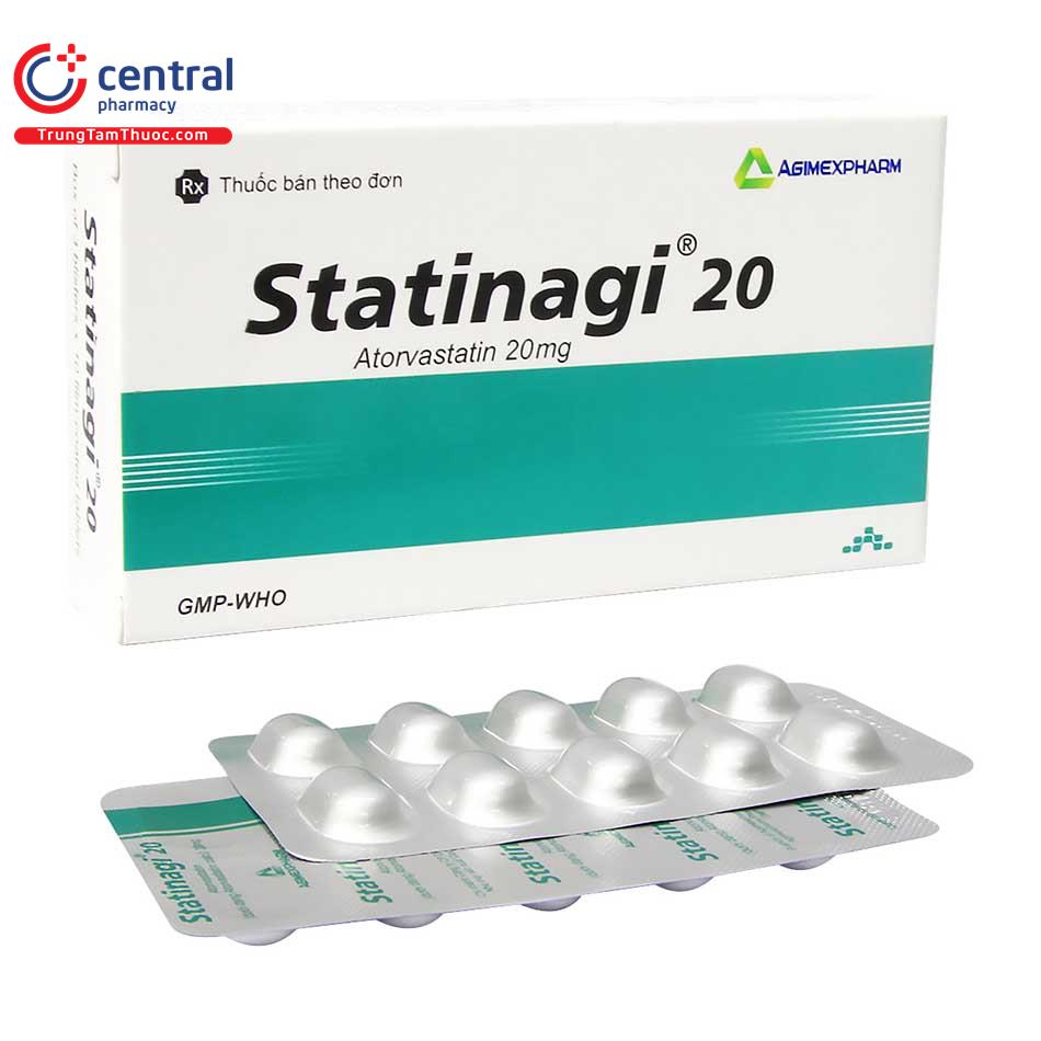 [CHÍNH HÃNG] Thuốc Statinagi 20 tăng cholesterol máu tiên phát