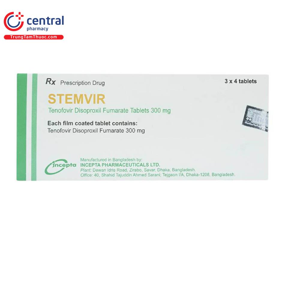 Thuốc Stemvir 300mg hỗ trợ điều trị bệnh nhiễm HIV và viêm gan B