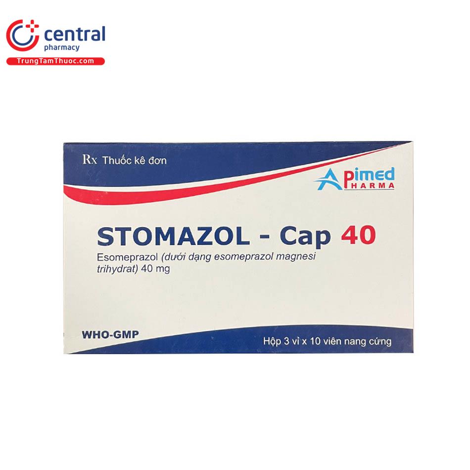 [CHÍNH HÃNG] Thuốc Stomazol - Cap 40 (H/3 vỉ) trị trào ngược dạ dày