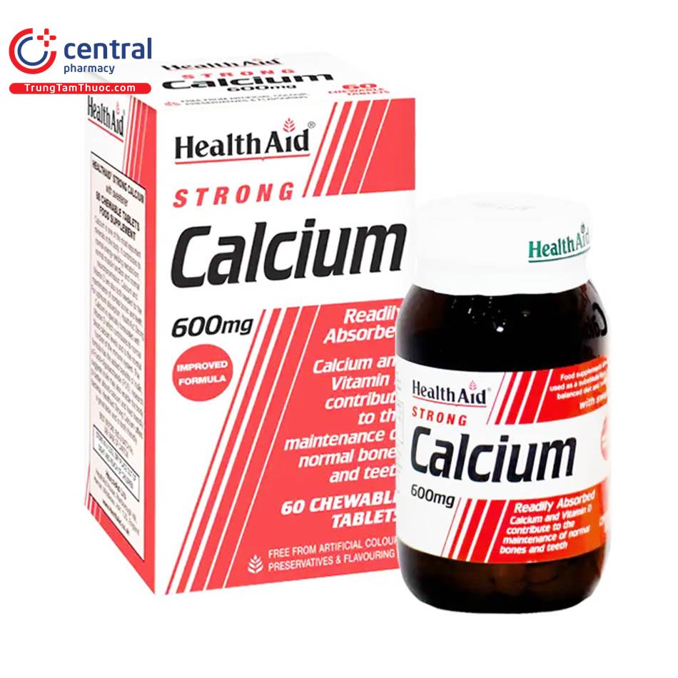 Strong Calcium 600mg HealthAid bổ sung calci, vitamin D3 cho cơ thể