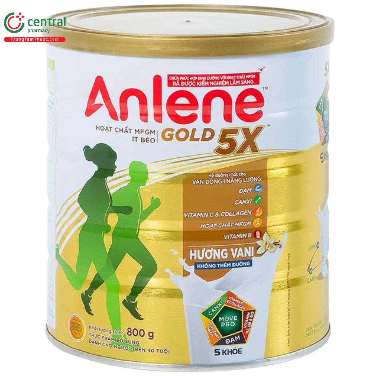 Sữa bột Anlene Gold 5X (800g) Giúp tăng cường sức khỏe xương khớp