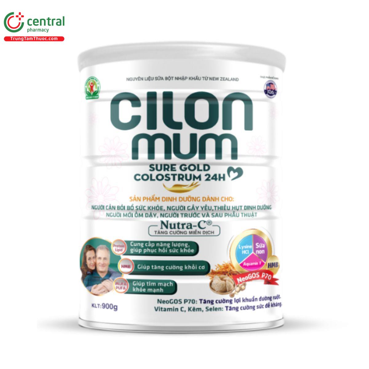 Sữa Cilonmum Sure Gold Colostrum 24h bổ sung dinh dưỡng, tăng cường sức ...