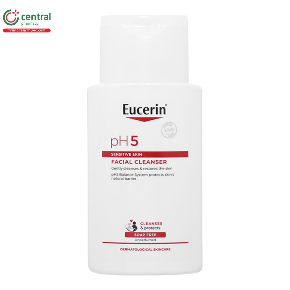 Sữa rửa mặt Eucerin pH5 Facial Cleanser 100ml cho làn da nhạy cảm