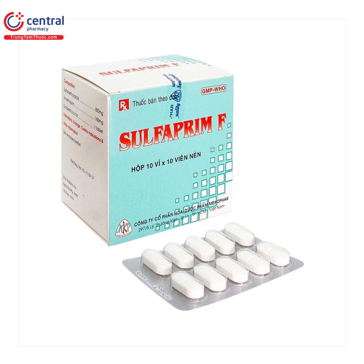 Thuốc Sulfaprim F - Kháng sinh điều trị hiệu quả các trường hợp nhiễm khuẩn
