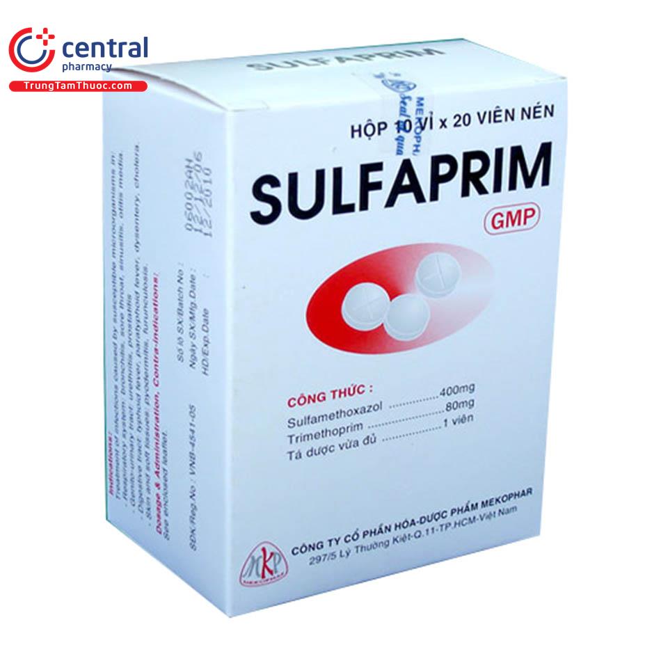 [CHÍNH HÃNG] Thuốc kháng sinh Sulfaprim (vỉ viên nén) trị viêm phổi