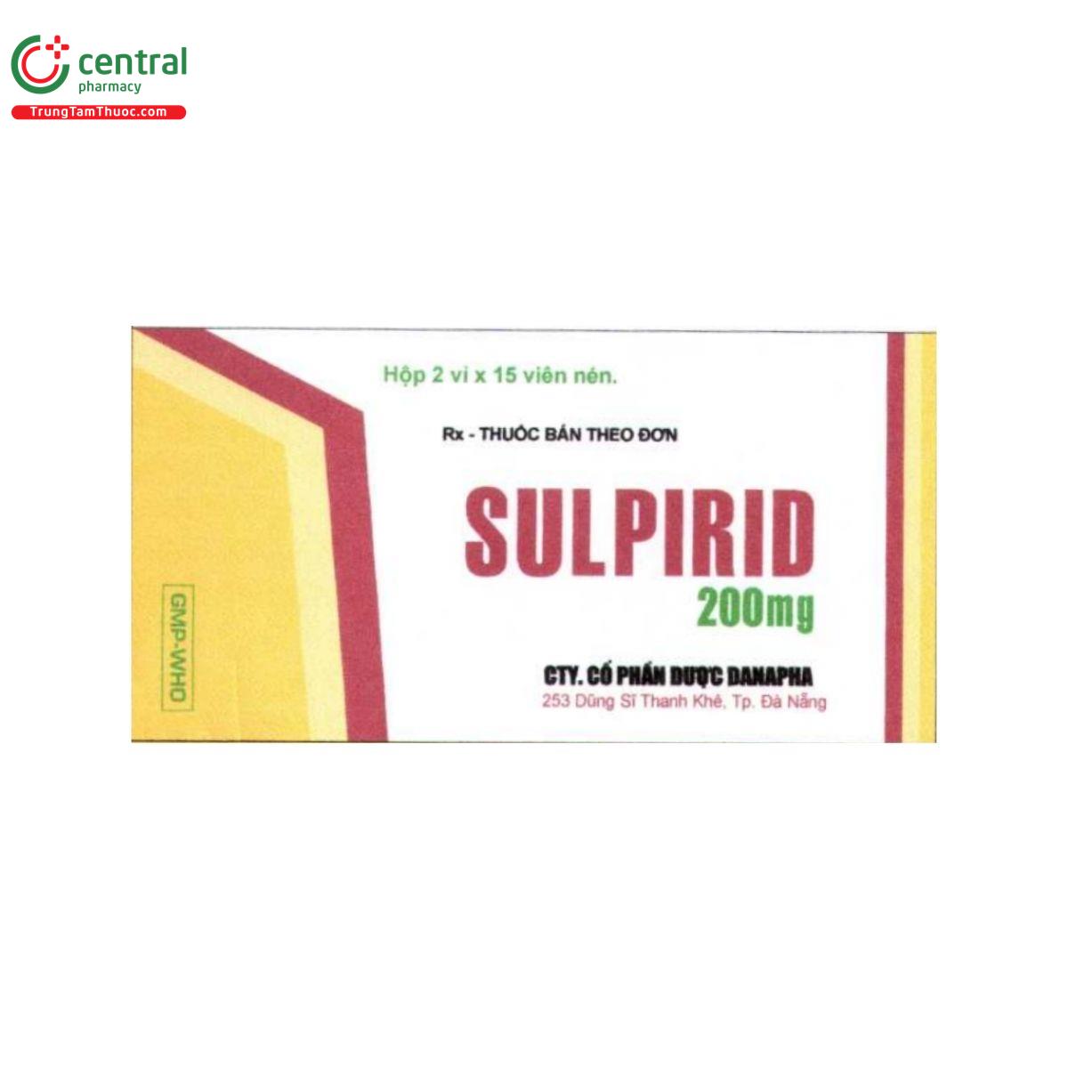 Thuốc Sulpirid 200mg Danapha chỉ định điều trị tâm thần phân liệt