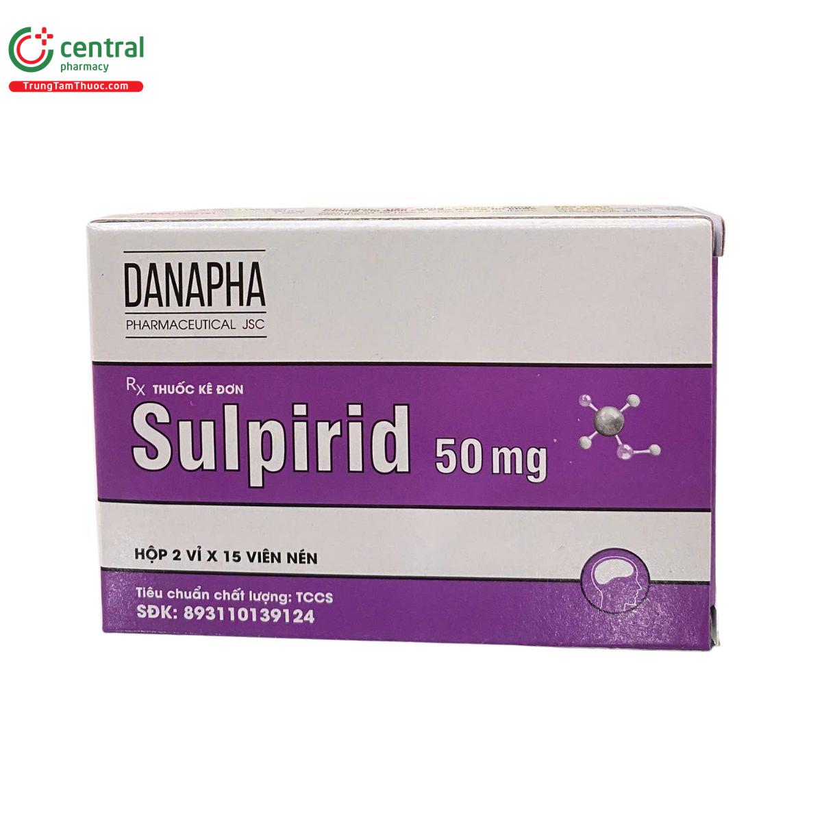 [CHÍNH HÃNG] Thuốc Sulpirid 50mg Danapha điều trị tâm thần phân liệt
