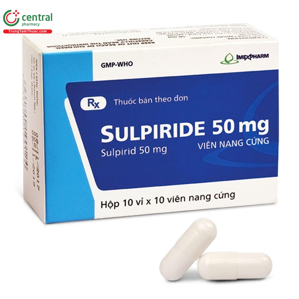 Thuốc Sulpiride 50mg Imexpharm - Điều trị bệnh tâm thần phân liệt