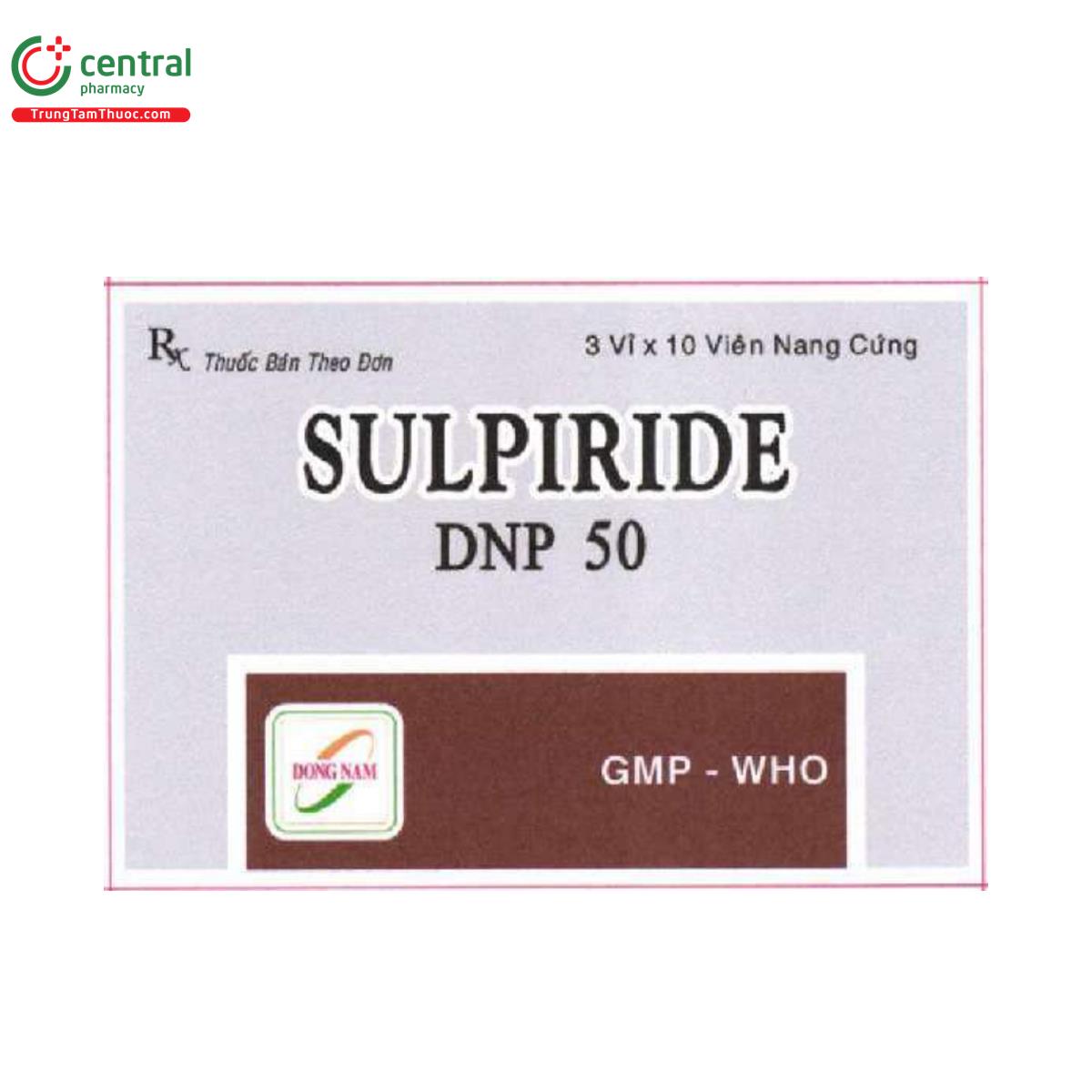Thuốc Sulpiride DNP 50mg điều trị tâm thần phân liệt cấp và mạn tính
