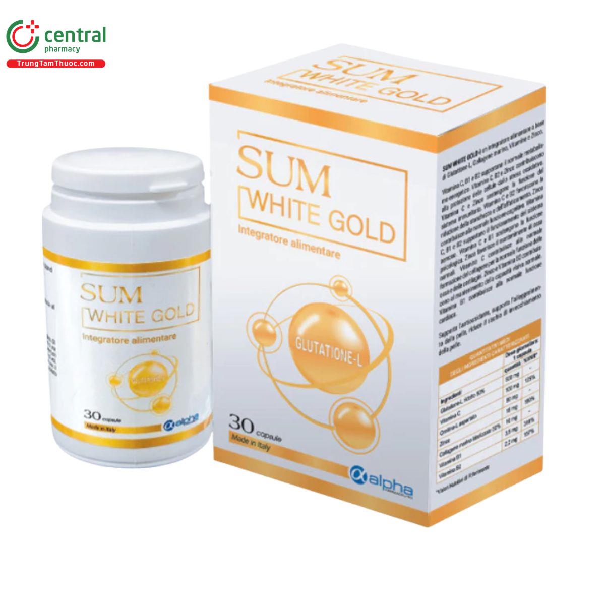 Thuốc Sum White Gold giúp làm sáng da, chống oxy hoá, chống lão hoá da