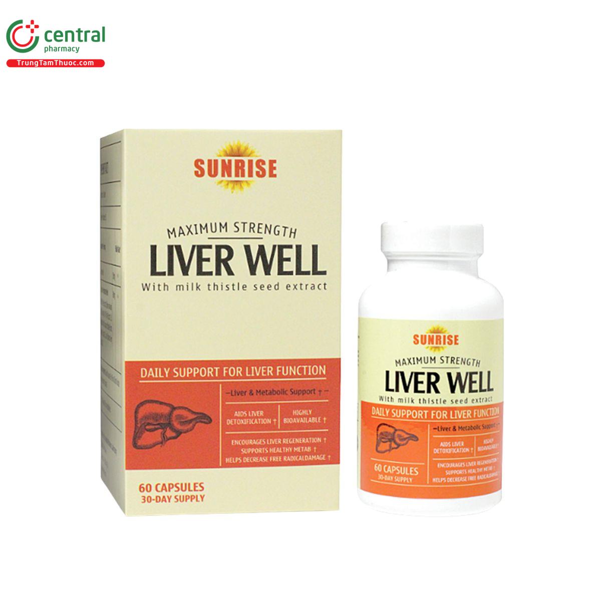 Thuốc Sunrise Liver Well - Bảo vệ gan, tăng cường chức năng gan