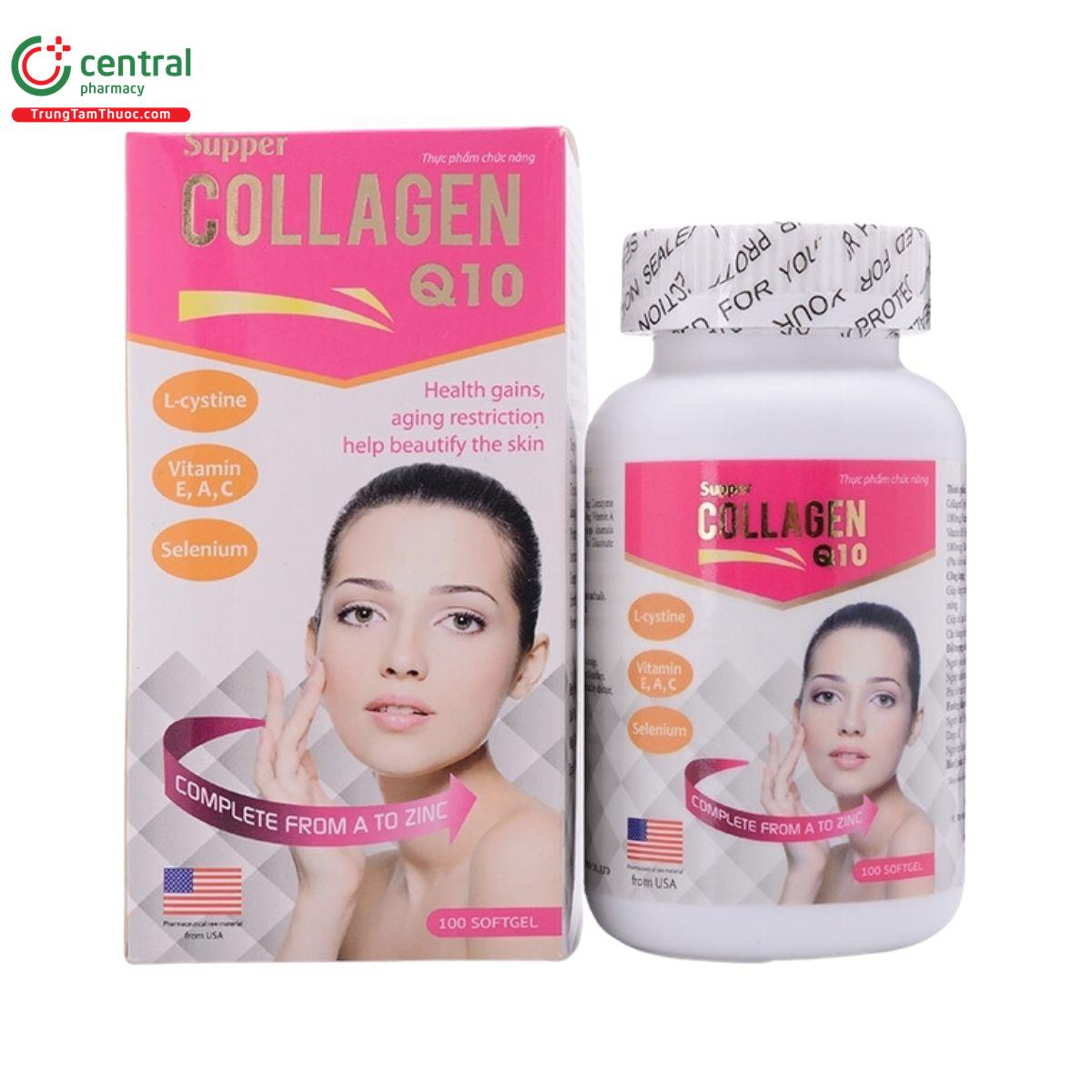Thuốc Super Collagen Q10 VQTech - Bồi bổ cơ thể, làm đẹp da, móng, tóc