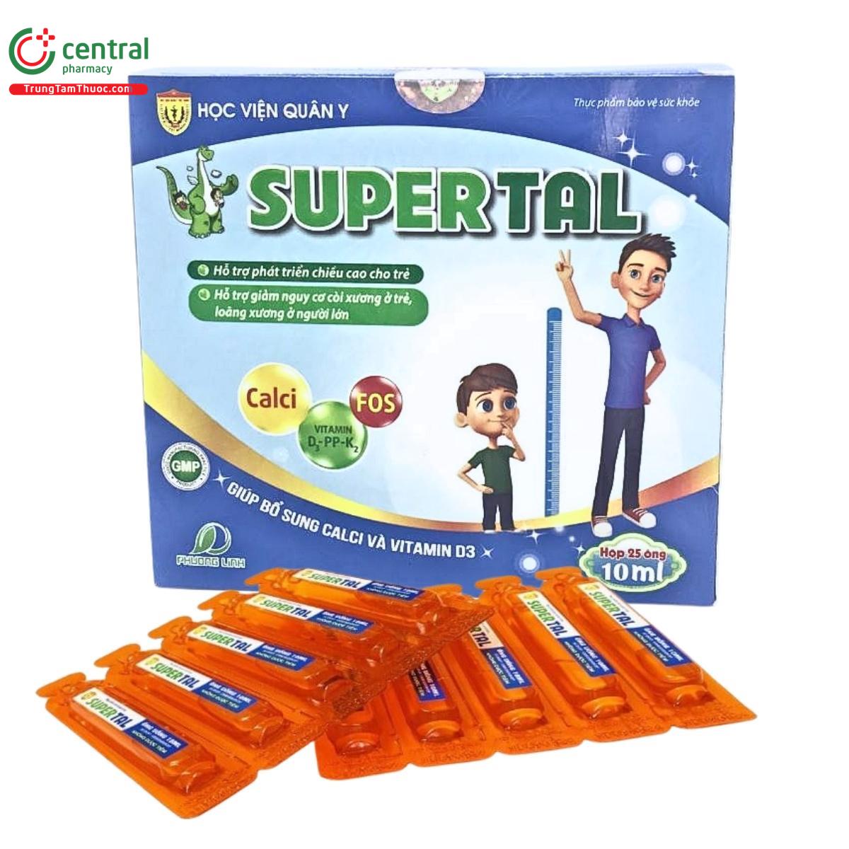 Thuốc Supertal - Bổ sung canxi, vitamin D3 giúp xương răng chắc khỏe