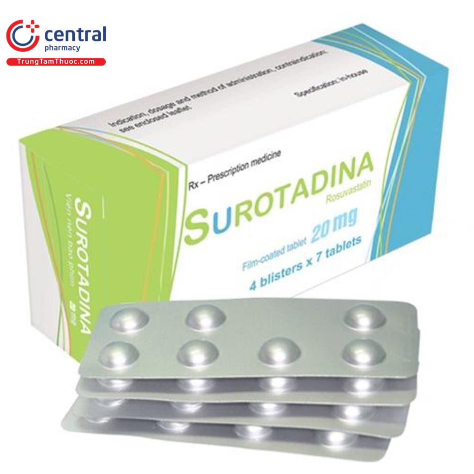 [CHÍNH HÃNG] Thuốc Surotadina 20mg điều trị rối loạn mỡ máu