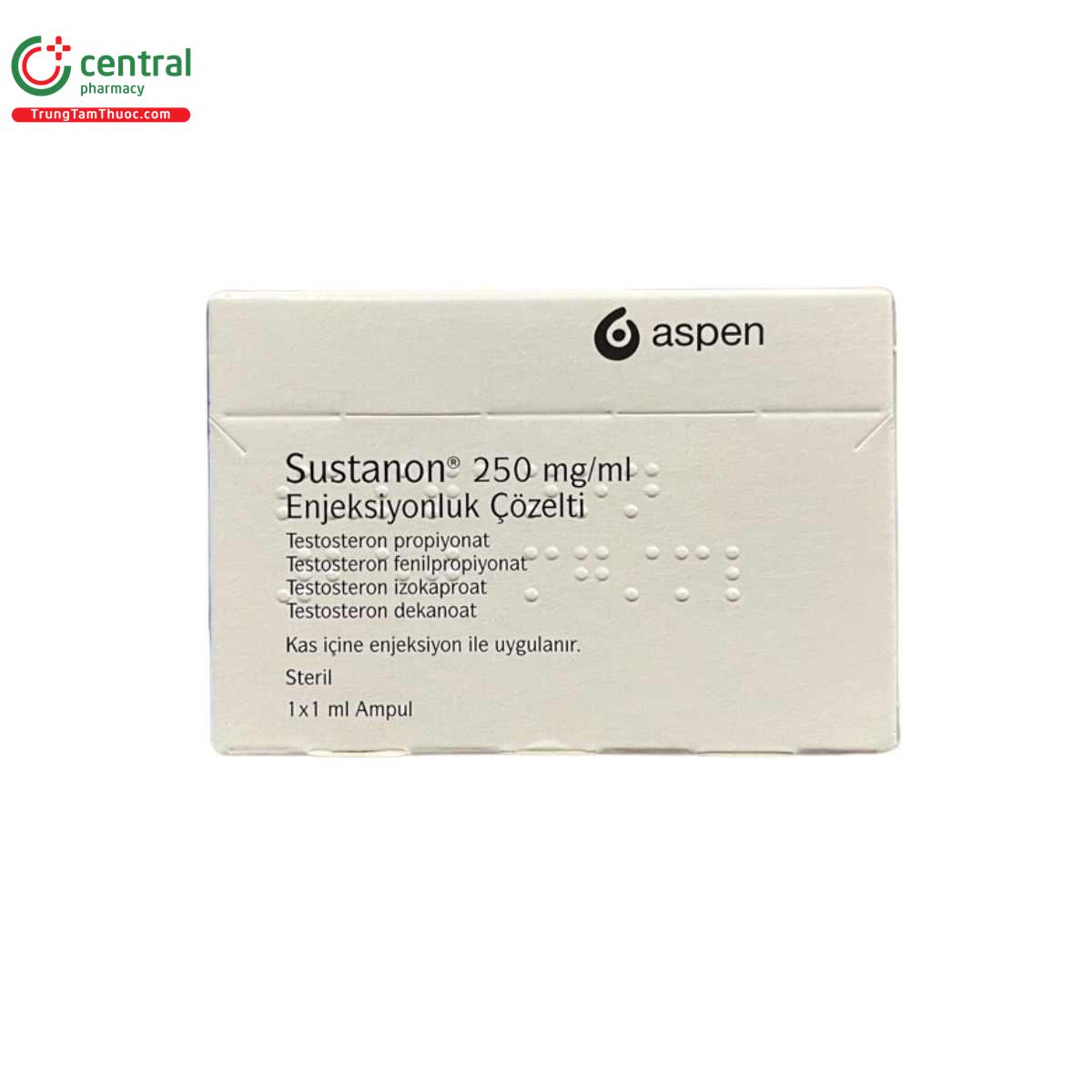 Thuốc Sustanon 250mg/ml Aspen (Sus Xanh) trị thiểu năng sinh dục nam