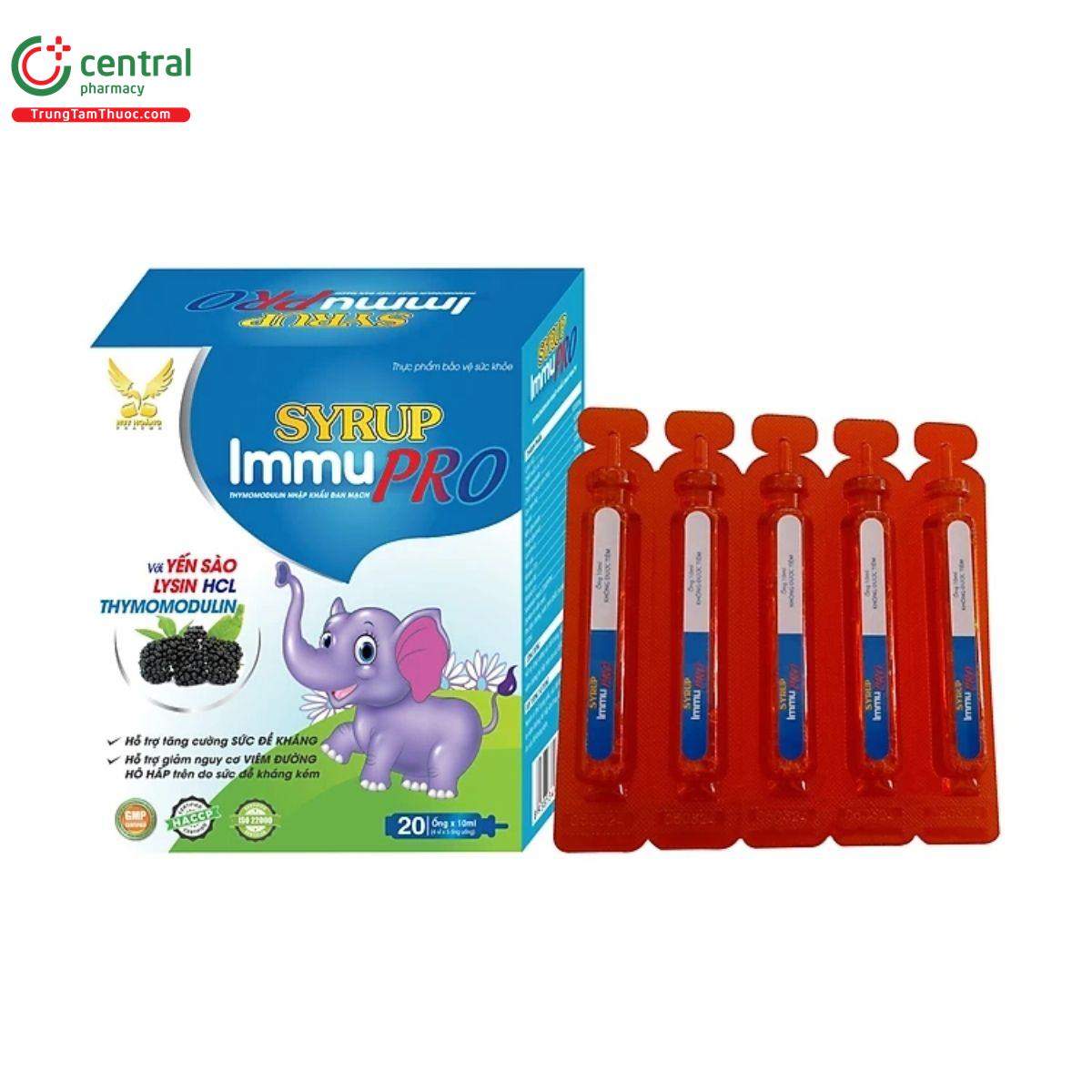 Syrup Immu Pro - Hỗ trợ giảm nguy cơ mắc bệnh do viêm đường hô hấp