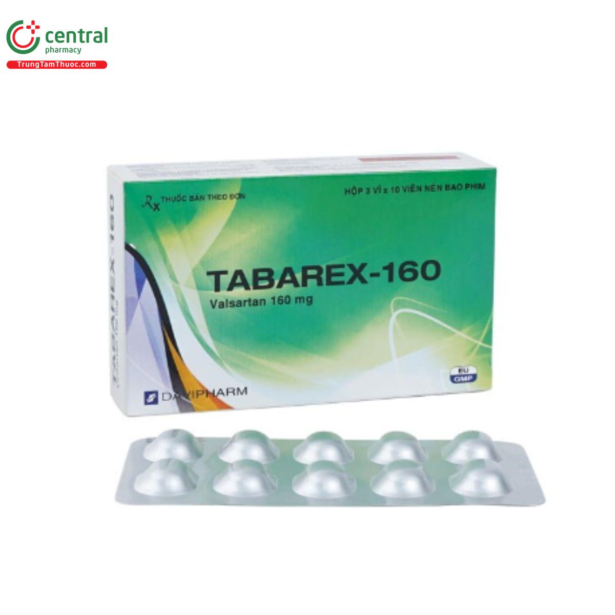 Thuốc Tabarex-160 Davipharm - điều trị tăng huyết áp, suy tim