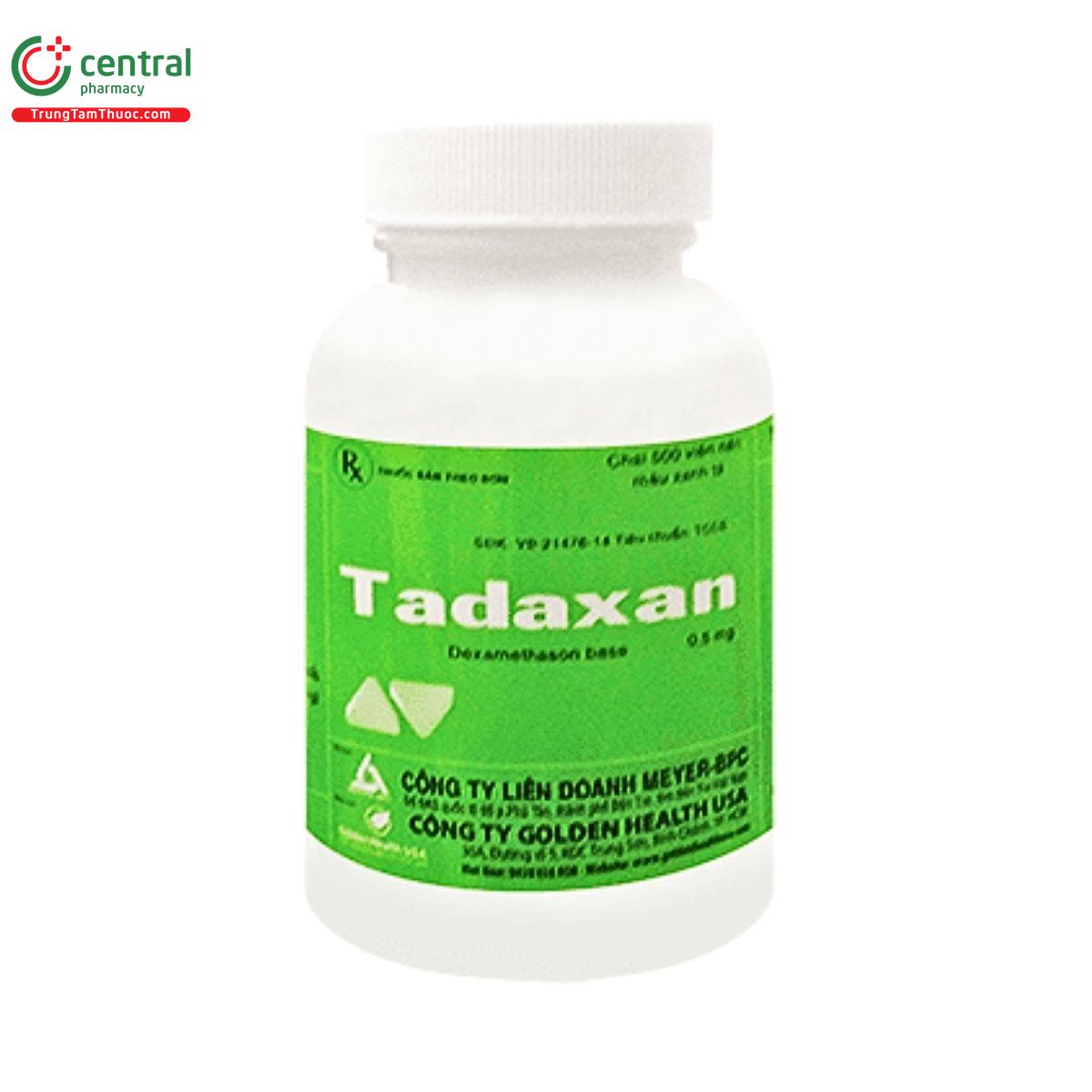 Thuốc Tadaxan 0.5mg (Viên nén màu xanh lá): Chỉ định và lưu ý sử dụng