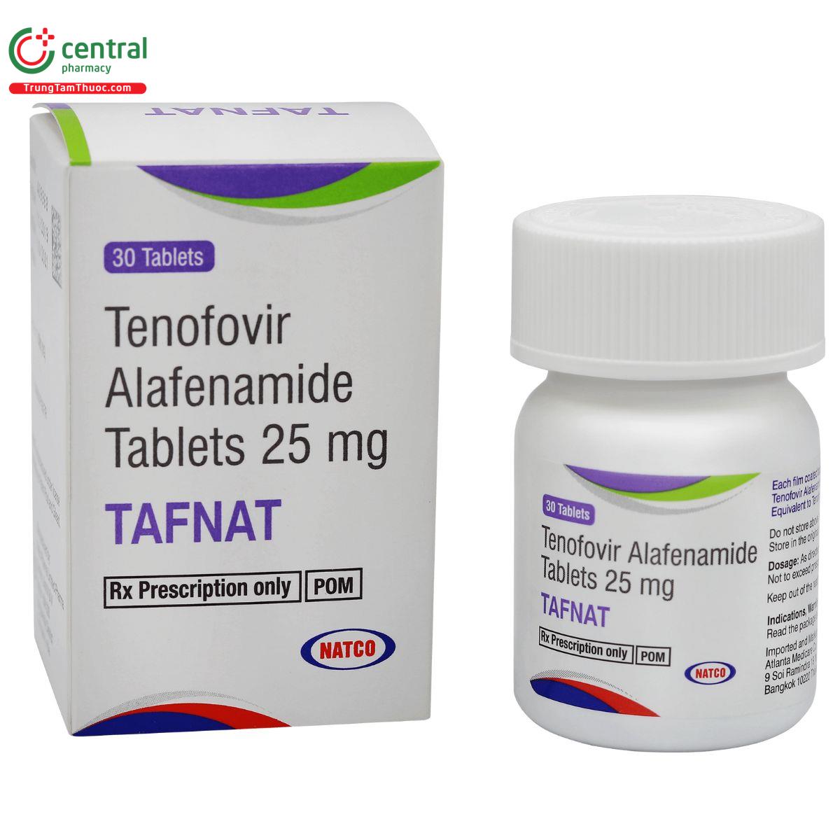 Thuốc Tafnat 25mg điều trị bệnh lý viêm gan B mãn tính ở người lớn