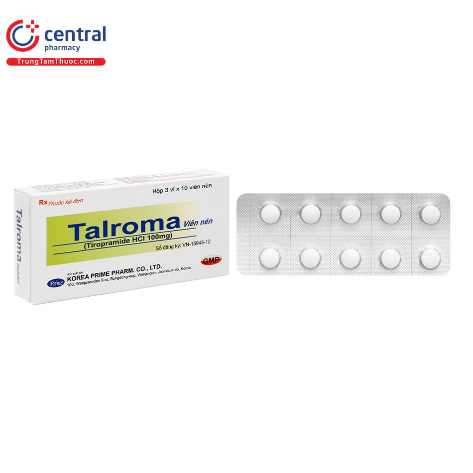 Thuốc Talroma điều trị co thắt dạ dày và hội chứng ruột kích thích