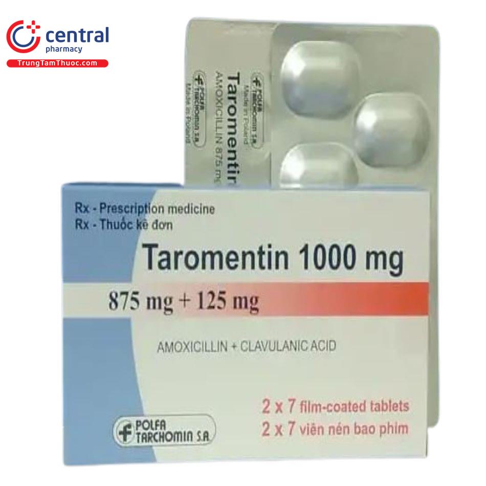 [CHÍNH HÃNG] Thuốc Taromentin 1000mg - Thuốc điều trị nhiễm trùng cho ...