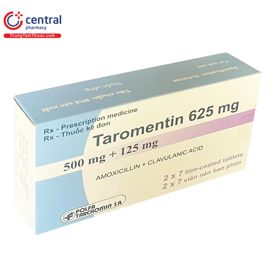 [CHÍNH HÃNG] Thuốc Taromentin 625mg - Thuốc chống nhiễm trùng hô hấp