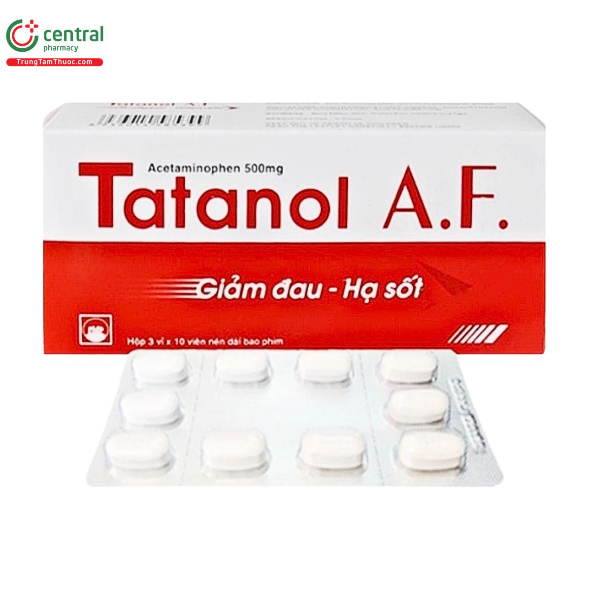 Thuốc Tatanol A.F. 500mg: Công dụng, liều dùng và lưu ý khi sử dụng