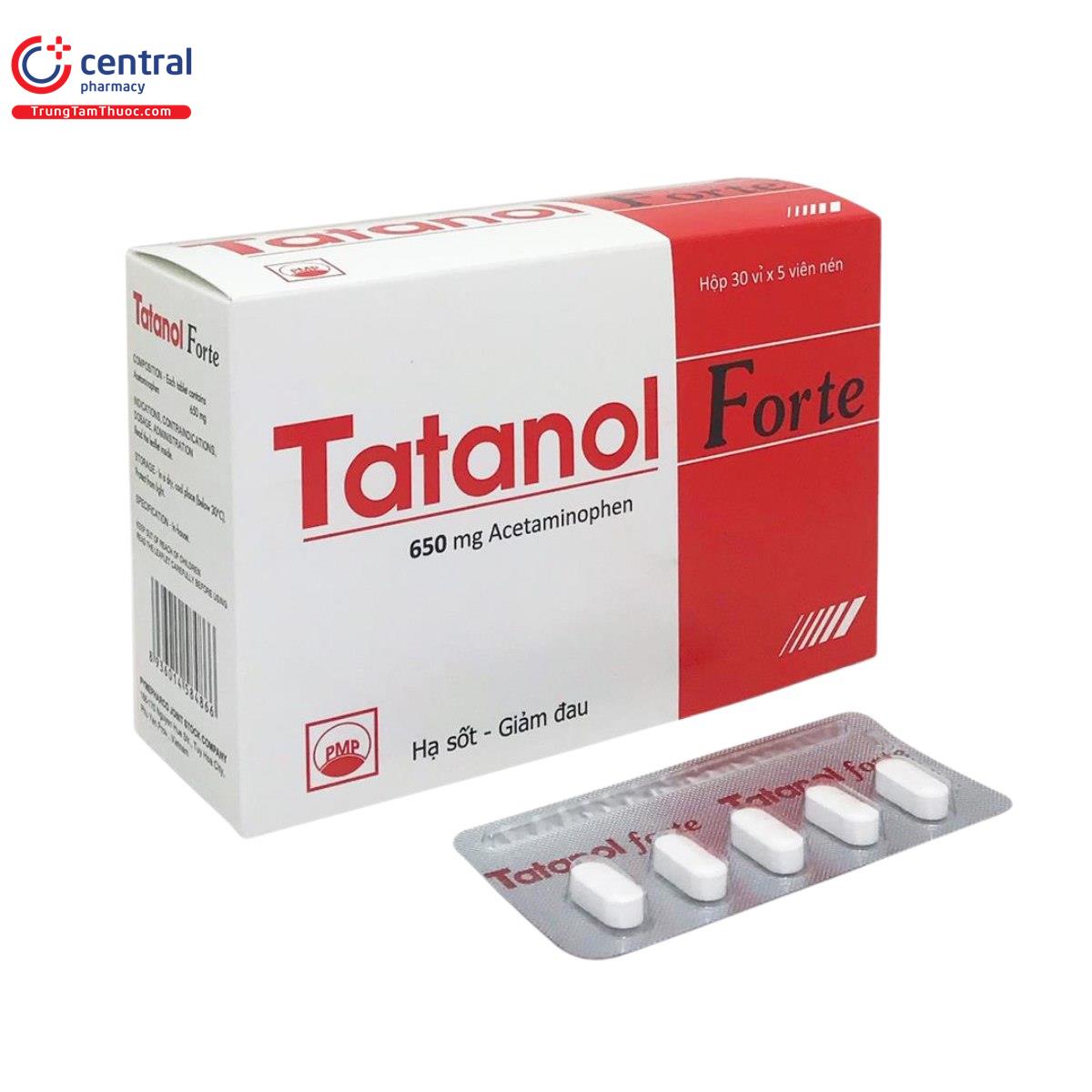 Thuốc Tatanol forte 650mg - Giảm nhanh cảm giác đau, hạ sốt hiệu quả