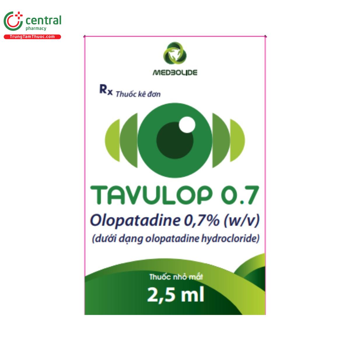 Thuốc Tavulop 0.7 điều trị triệu chứng ngứa mắt do viêm kết mạc dị ứng