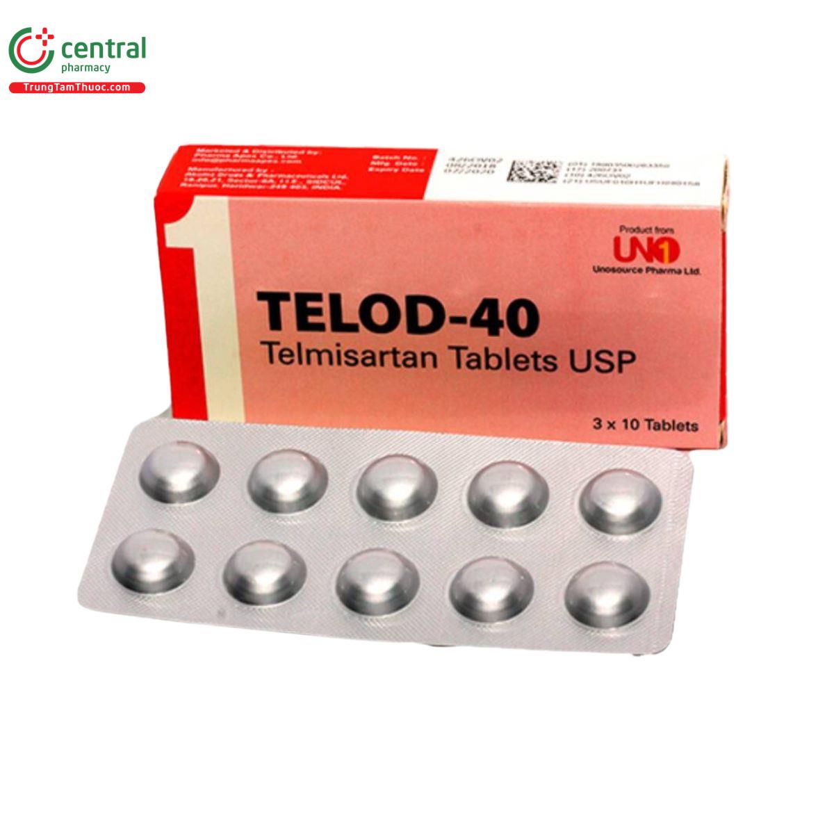 Thuốc Telod-40 trị huyết áp cao, suy tim, giảm nguy cơ biến cố tim mạch