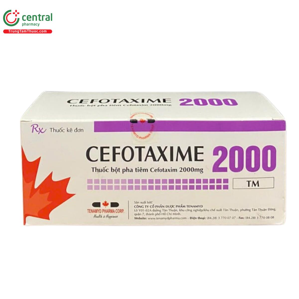 Thuốc Tenamyd-Cefotaxime 2000 - Kháng sinh Cephalosporin thế hệ 3