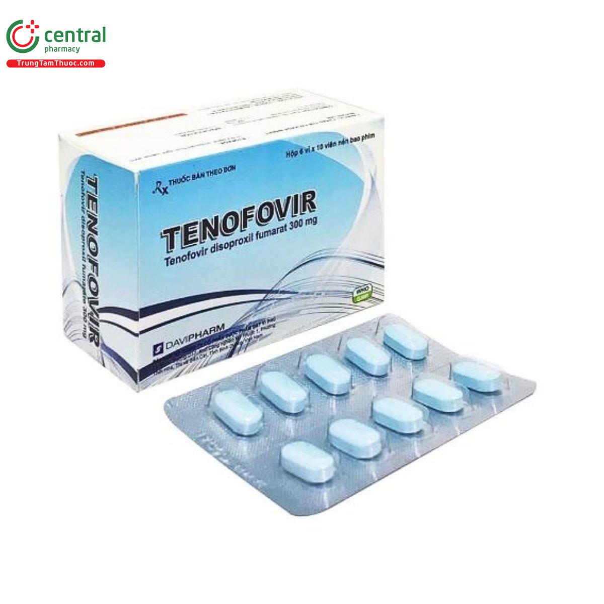 Thuốc Tenofovir 300mg Davipharm: Chỉ định, liều dùng, lưu ý sử dụng