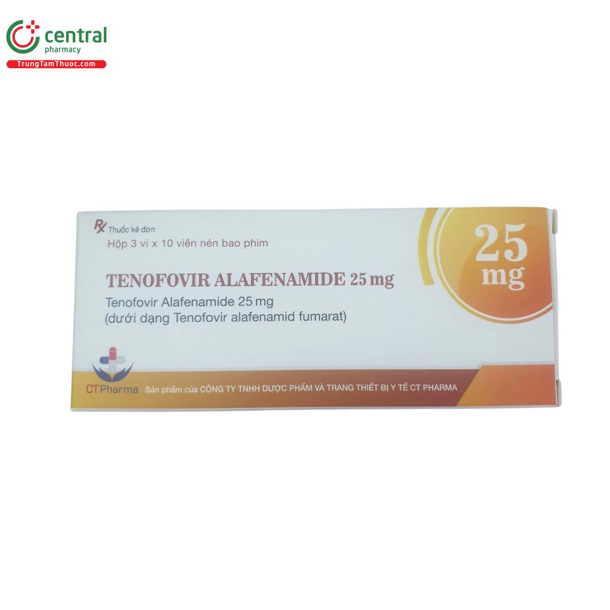 Thuốc Tenofovir Alafenamide 25mg CT Pharma điều trị viêm gan B mạn tính