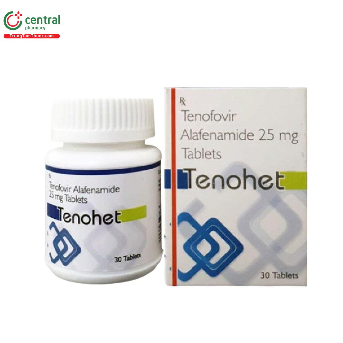 Thuốc Tenohet 25mg điều trị viêm gan B mạn tính ở người lớn