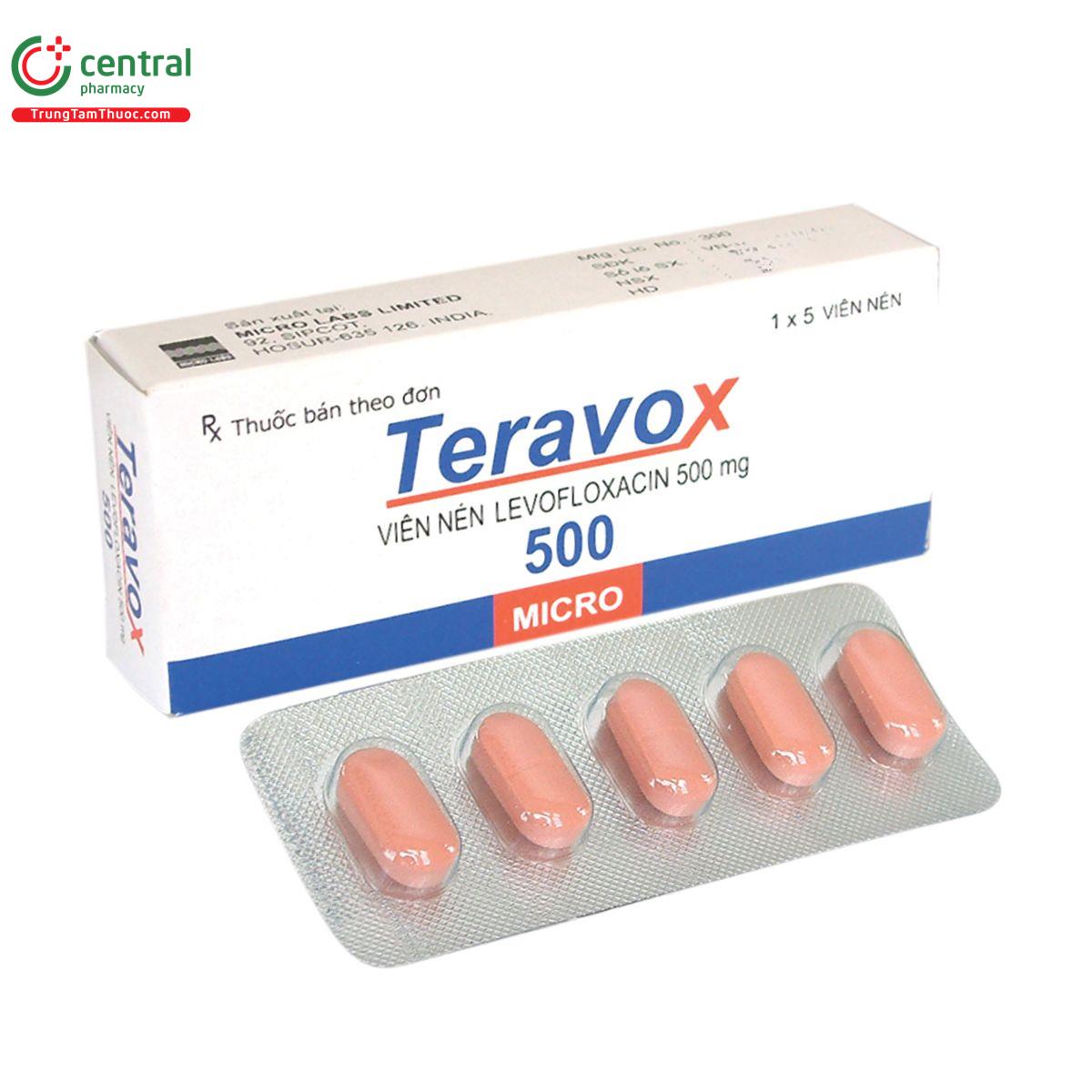 Thuốc Teravox-500 điều trị các bệnh nhiễm khuẩn từ nhẹ đến vừa