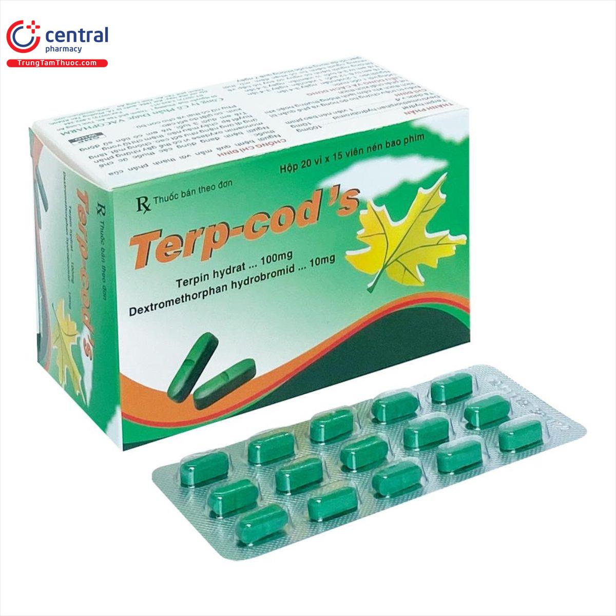 Thuốc Terp-cod’s Vacopharm dùng để điều trị triệu chứng ho, long đờm