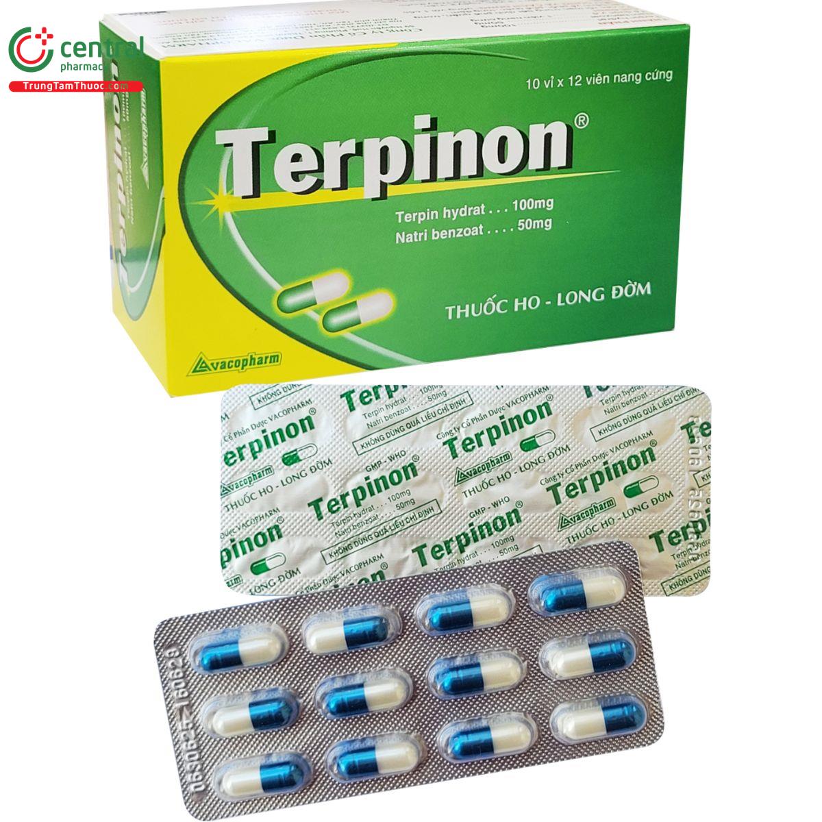 Thuốc Terpinon - Điều trị rối loạn tiết dịch phế quản, bệnh về phổi
