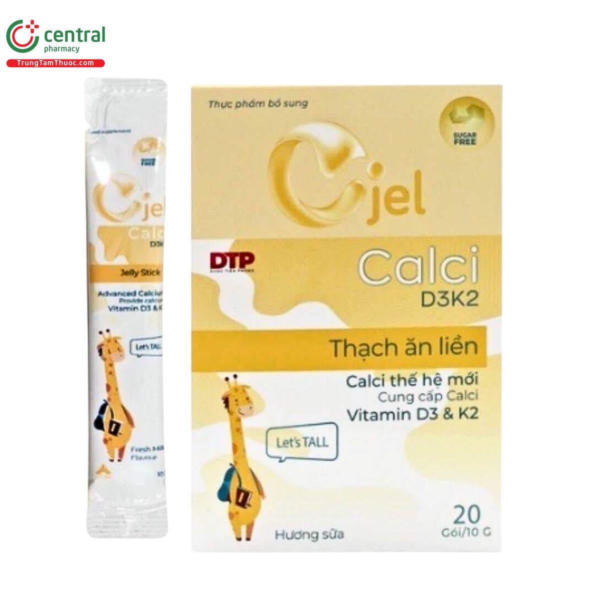 Thạch Cjel Calci D3K2 hỗ trợ phát triển xương, răng và chiều cao