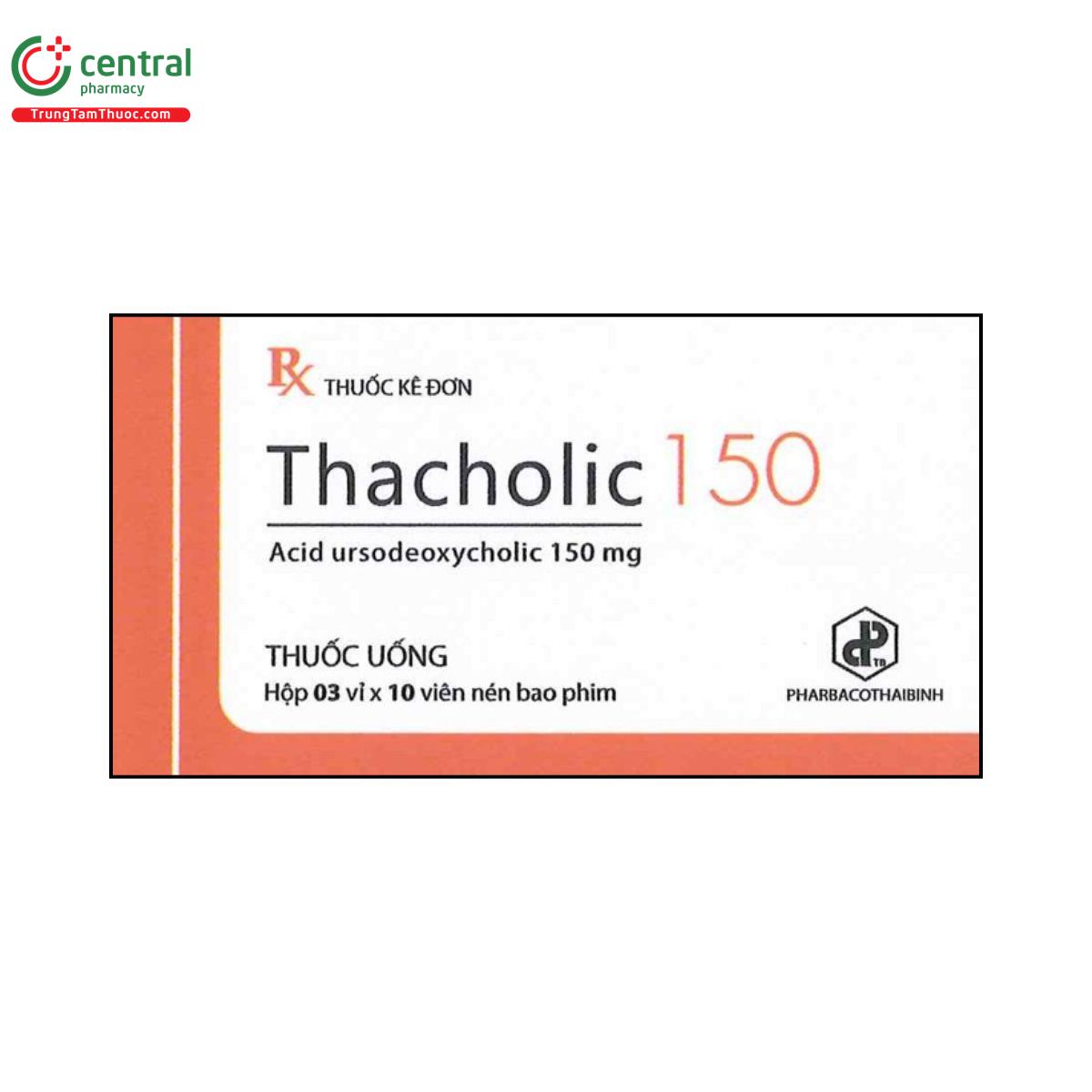 Thuốc Thacholic 150mg hòa tan sỏi mật cholesterol, cải thiện rối loạn ...