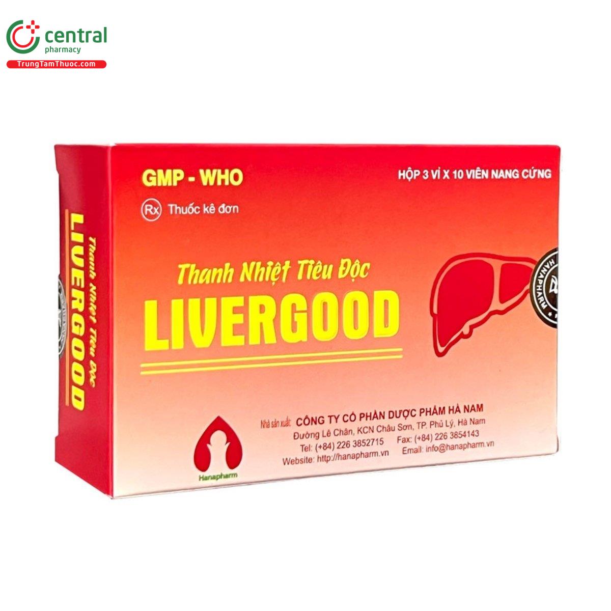Thuốc Thanh Nhiệt Tiêu Độc Livergood - Cải thiện chức năng gan