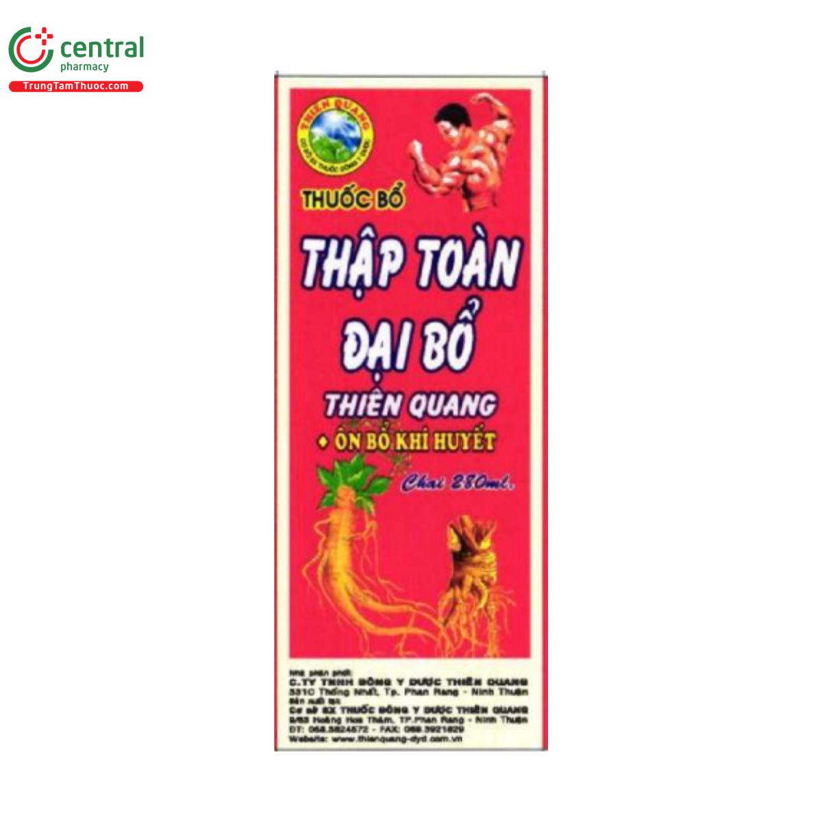 Thuốc Thập Toàn Đại Bổ Thiên Quang có tác dụng ôn bổ khí huyết